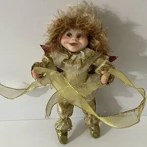 Holiday | Fairyelf Golden With Wings Poseable Incredible Detailed Face ...